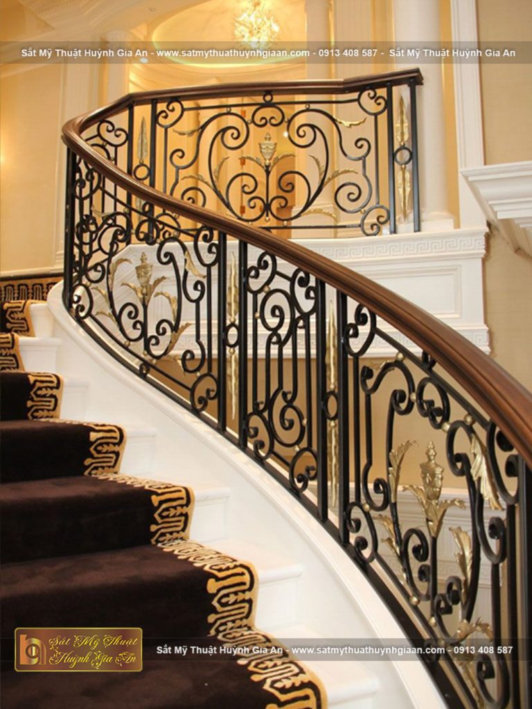 33+ mẫu lan can cầu thang sắt mỹ thuật đẹp cuốn hút đẳng cấp 2025 | Sắt ...
